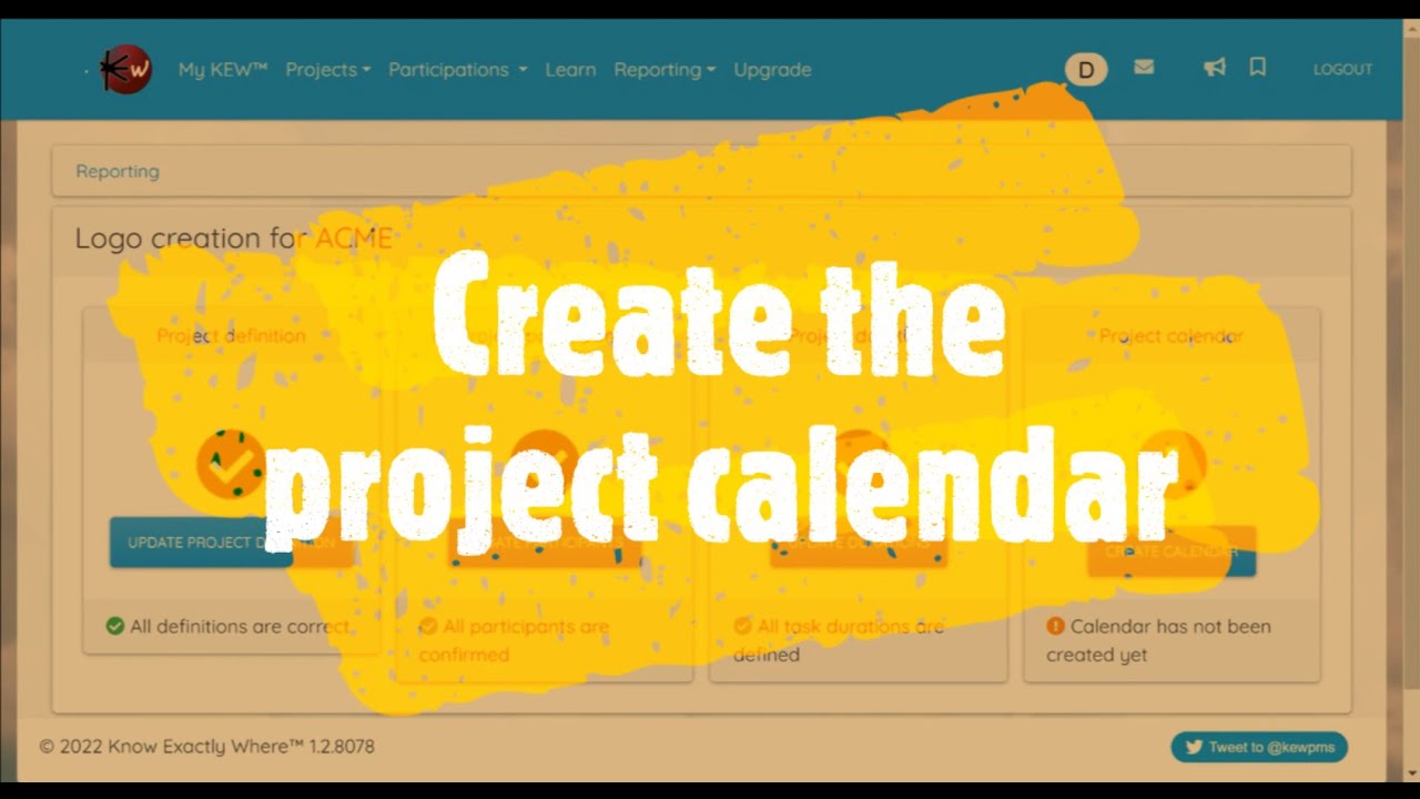 Know Exactly Where™ - Create a project calendar - YouTube