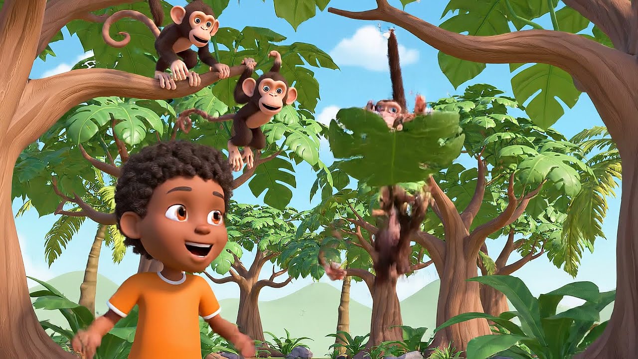 Three Little Monkeys Swing Swing Swing | Nursery Rhymes for Kids & Baby ...