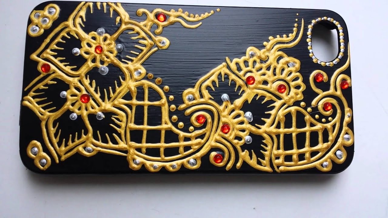 Hand Painted Henna Inspired Phone Case - YouTube