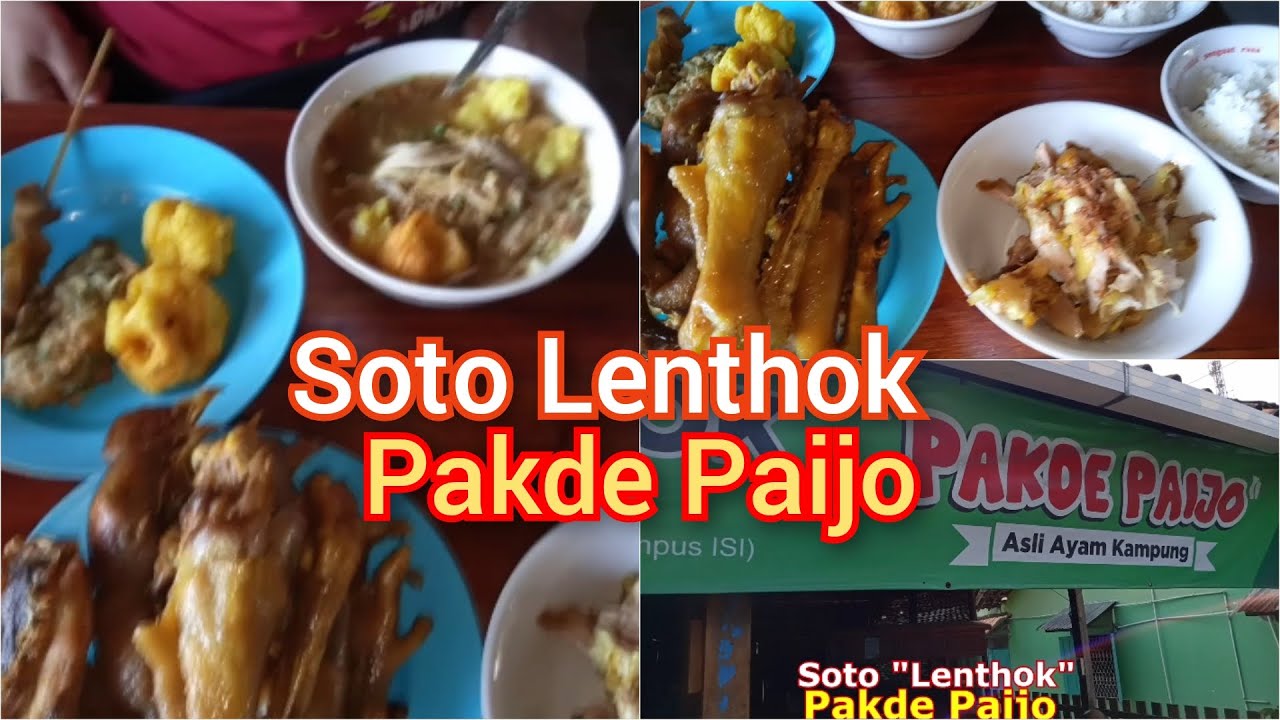SOTO LENTHOK AYAM KAMPUNG PAKDE PAIJO...AYAM BERLIMPAH RUAH..ENAK ...