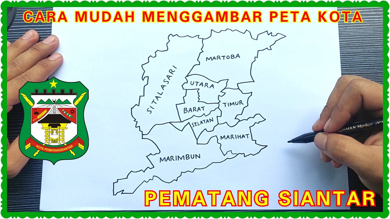 Cara menggambar PETA KOTA PEMATANG SIANTAR dengan mudah | Salah satu ...