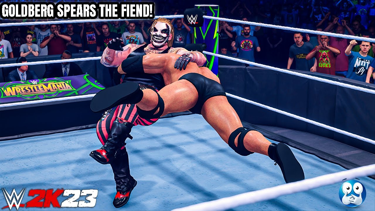 GOLDBERG SPEARS THE FIEND! 😱🔥 | WWE 2K23 WrestleMania Moment - YouTube