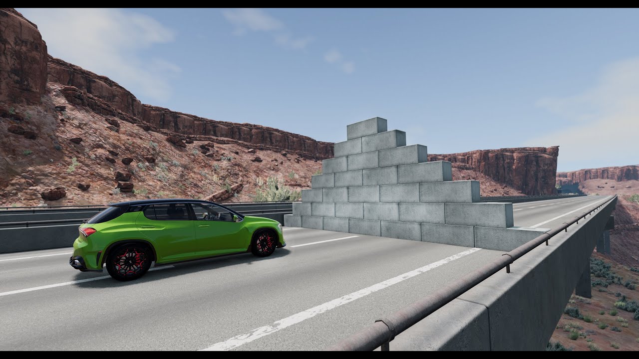 Cars VS Cement Wall - BeamNG - YouTube