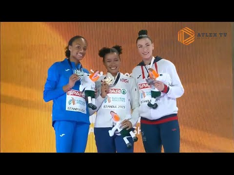 Ivana Španović 🥉 | Dodela medalja, dvoransko EP 2023., Istanbul