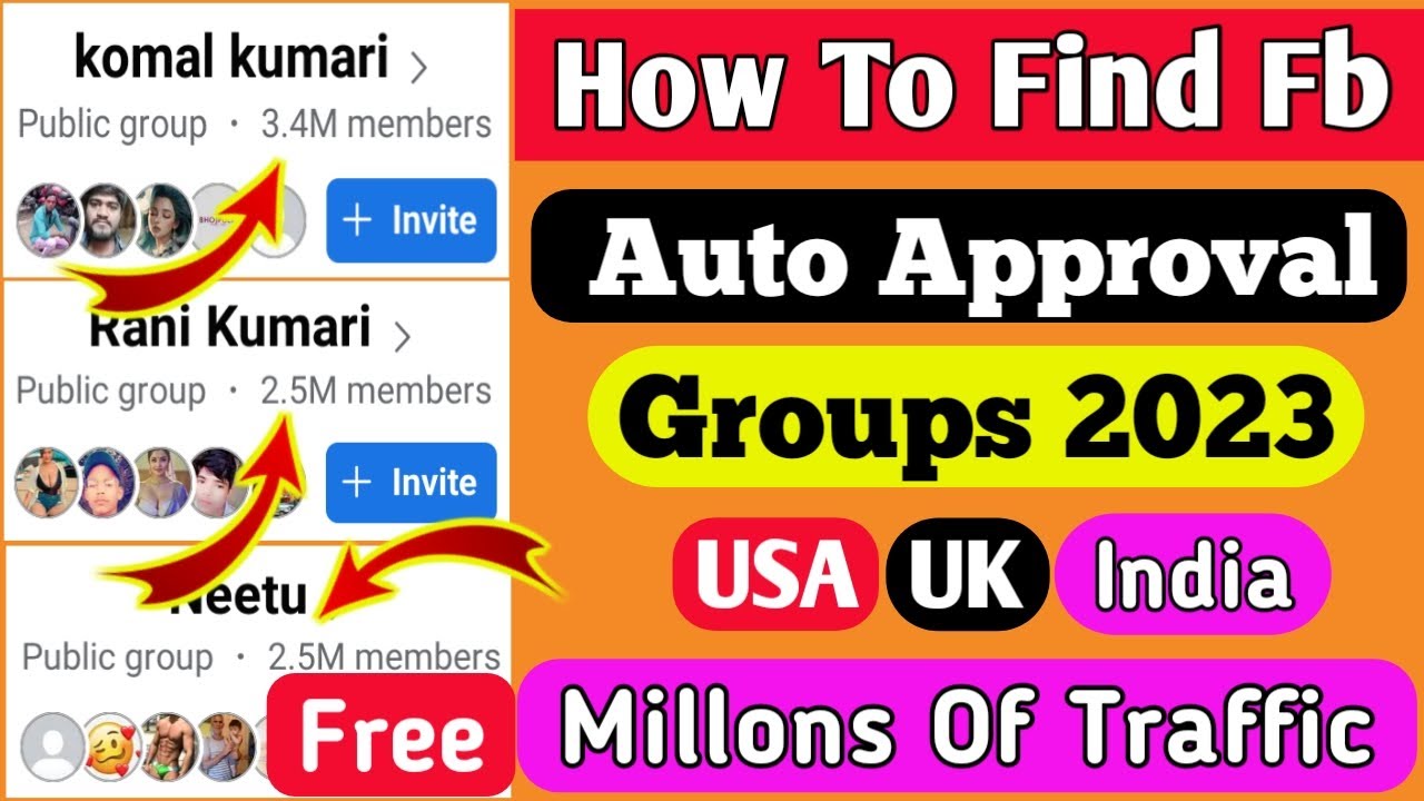 How to find facebook auto approval groups 2023 | Facebook auto approval group list 2023 - YouTube