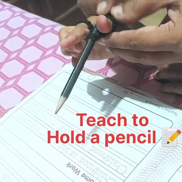Teach to hold a pencil ️ | holding pencil 📝 first | short - YouTube