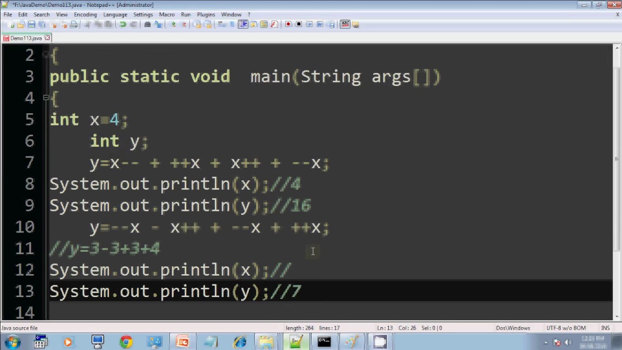 Lecture 54 Increment And Decrement Operators In Java Part 8 In Hindi 1410