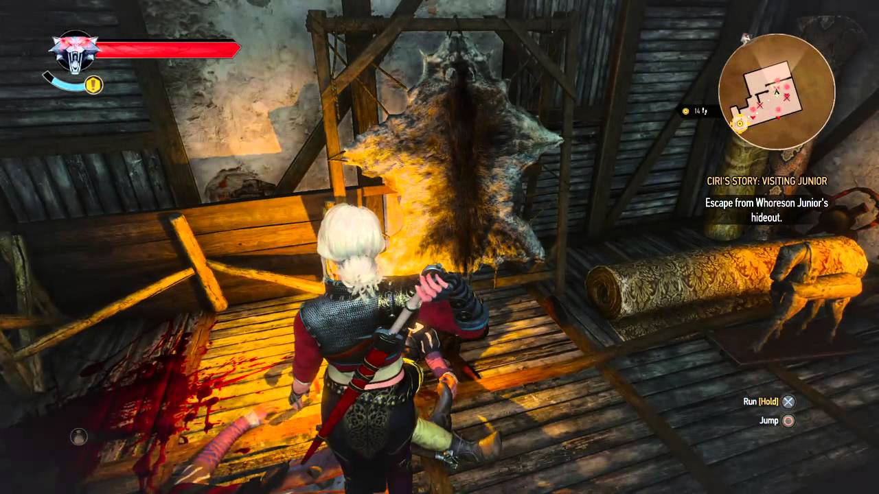 The Witcher 3: Wild Hunt Ciri teleport attack - YouTube