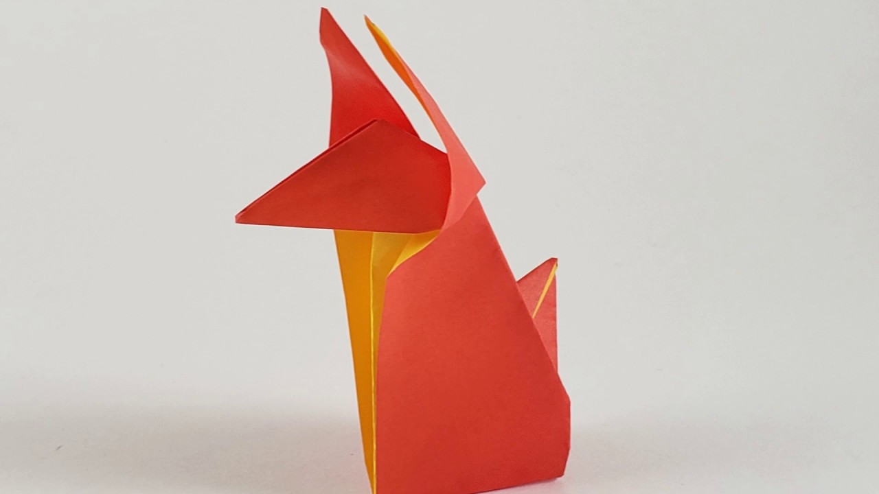 How to make an origami fox tutorial - YouTube