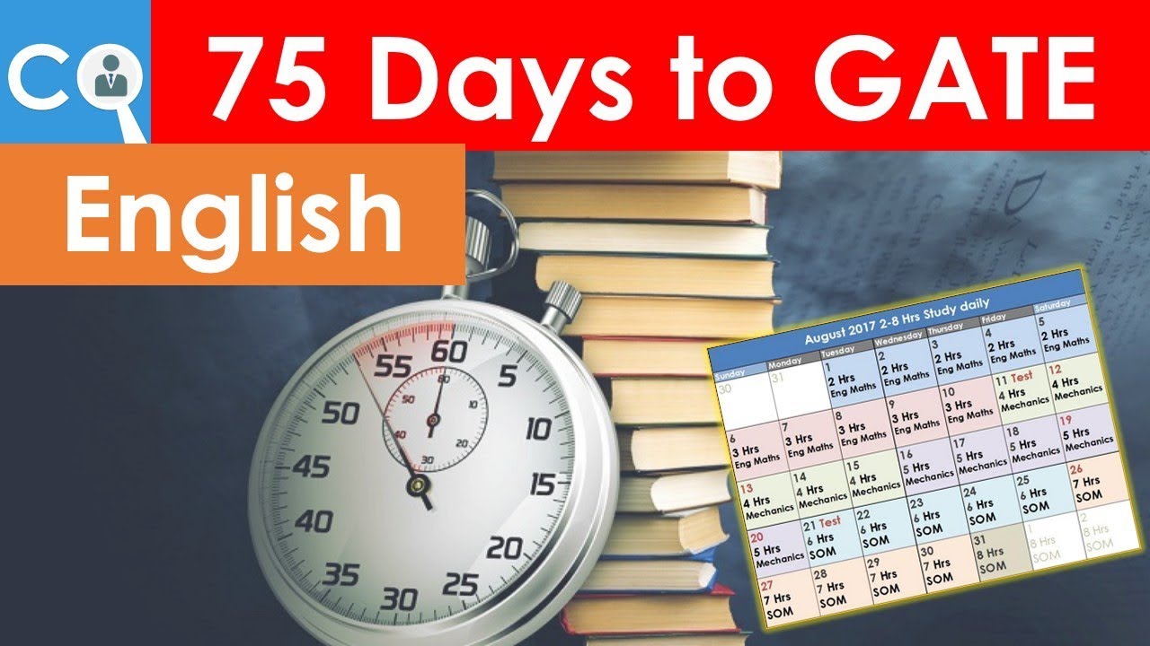 75 Days Preparation Plan for GATE 2018 | Study Plan Strategy | English ...