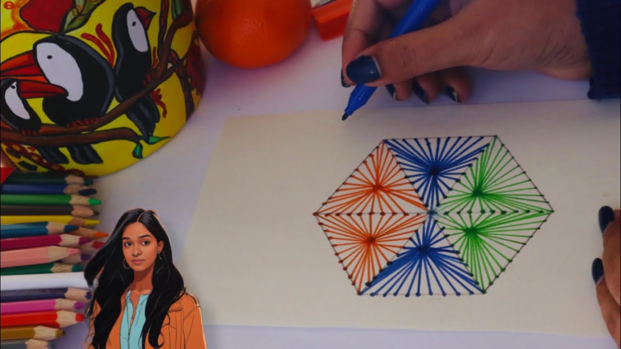 Simple Geometrical Pattern | Geometrical Chart | How to draw a ...