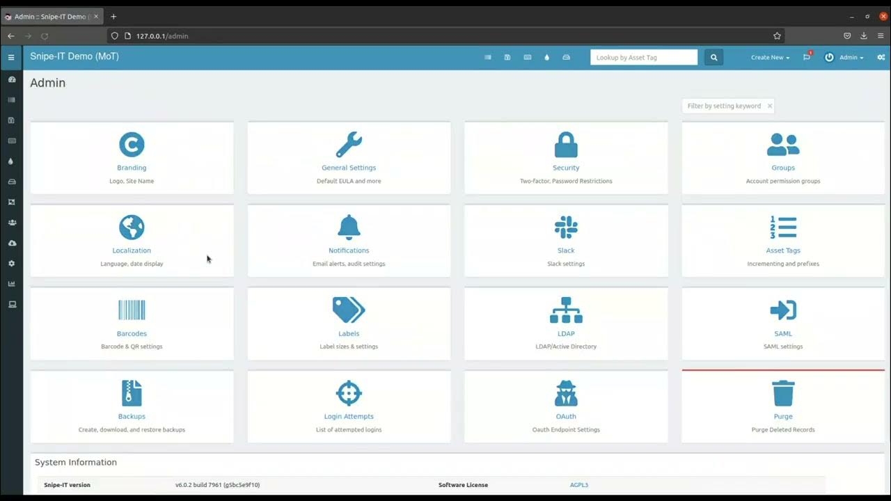 10 Admin Settings - Asset management using Snipe-IT - YouTube