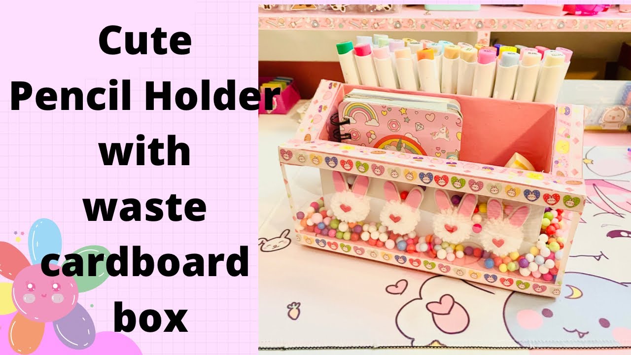 Waste Material Craft idea | Cute Pencil holder | CrazeeCrafts - YouTube