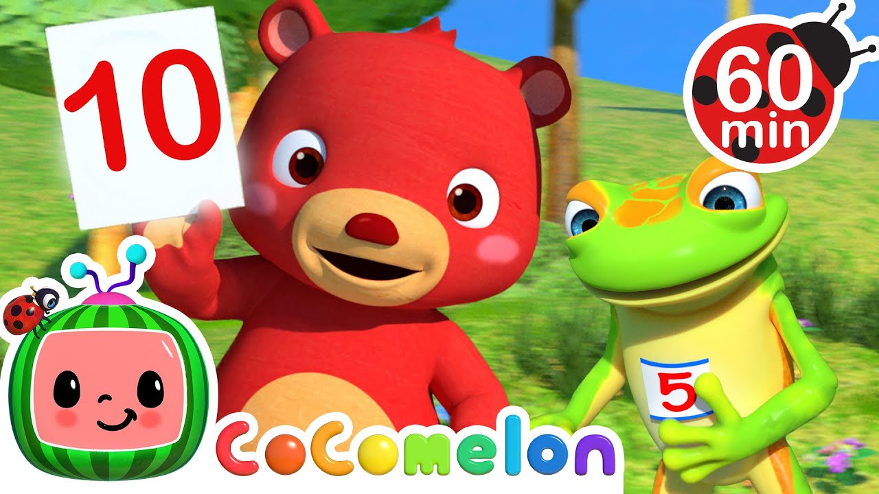 Counting to 10 with Frog Friends! | CoComelon | Animals for Kids | Sing ...