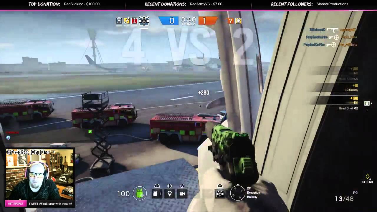 Doc Double Pistol Headshot on Plane Rainbow Six Siege Gameplay - YouTube