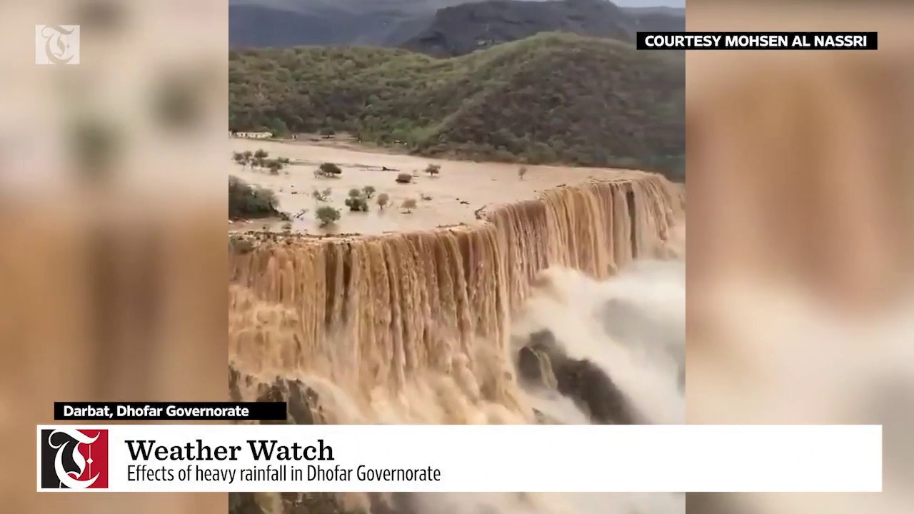 Weather Watch: Effects of heavy rainfall in Dhofar Governorate - YouTube