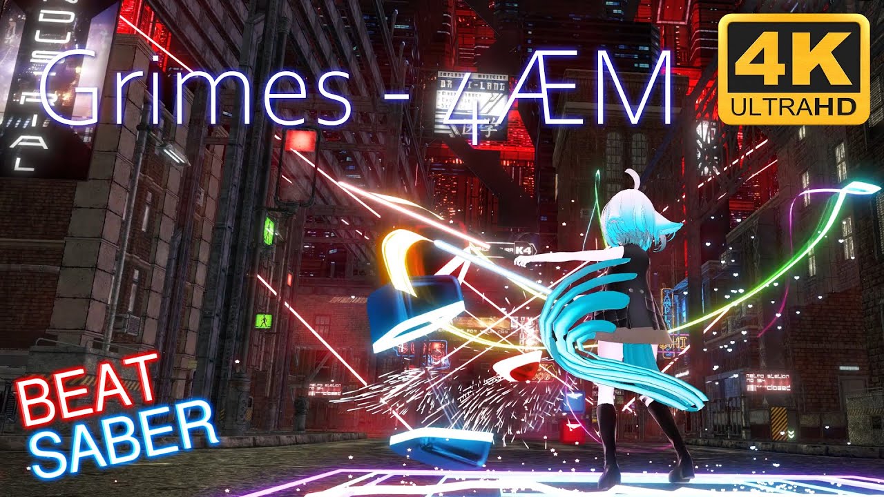 [4K] Grimes - 4ÆM (Cyberpunk 2077)【BeatSaber/ビートセイバー】 - YouTube