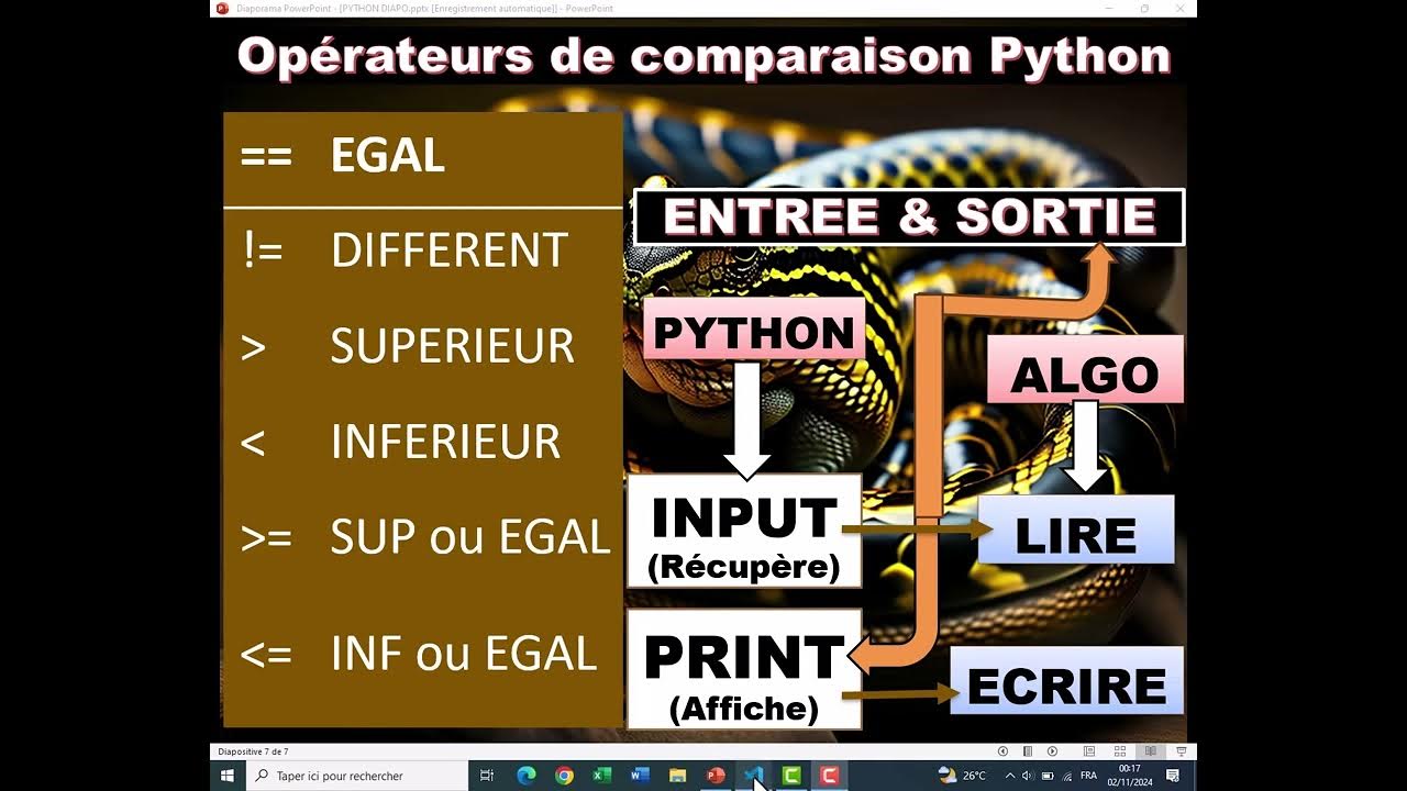 ENTREE ET SORTIE PYTHON OUOLOF PART5 - YouTube