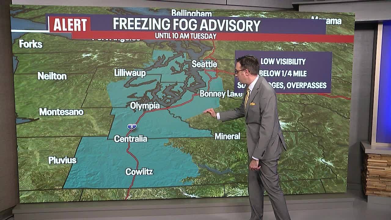 Tuesday morning commute will have freezing fog - YouTube