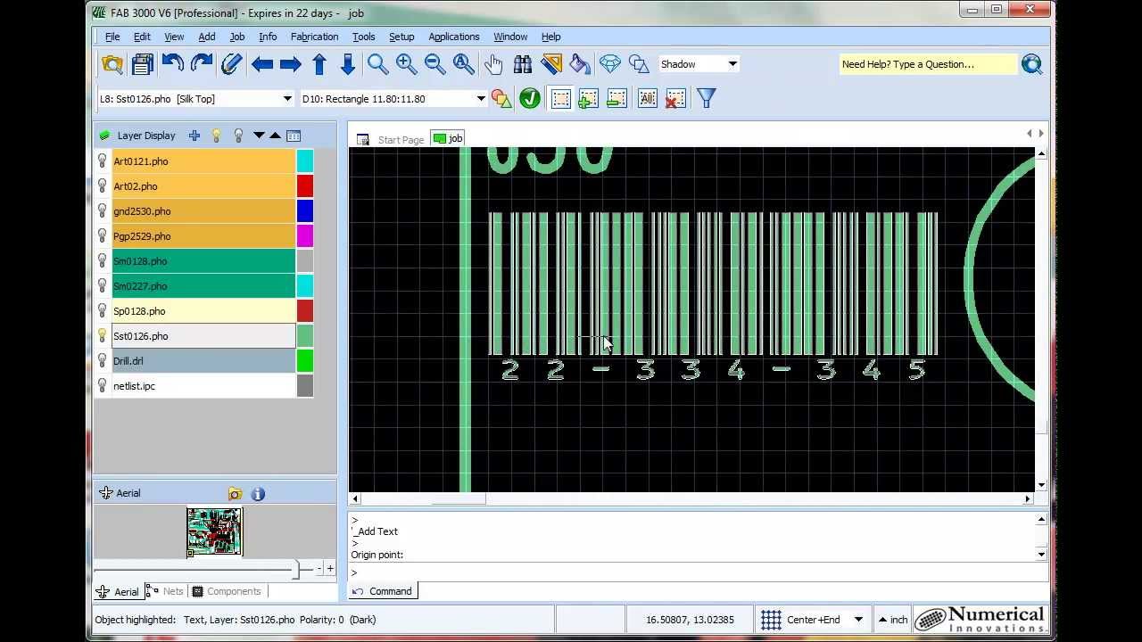 Add Barcode to PCB Silkscreen using FAB 3000 - YouTube