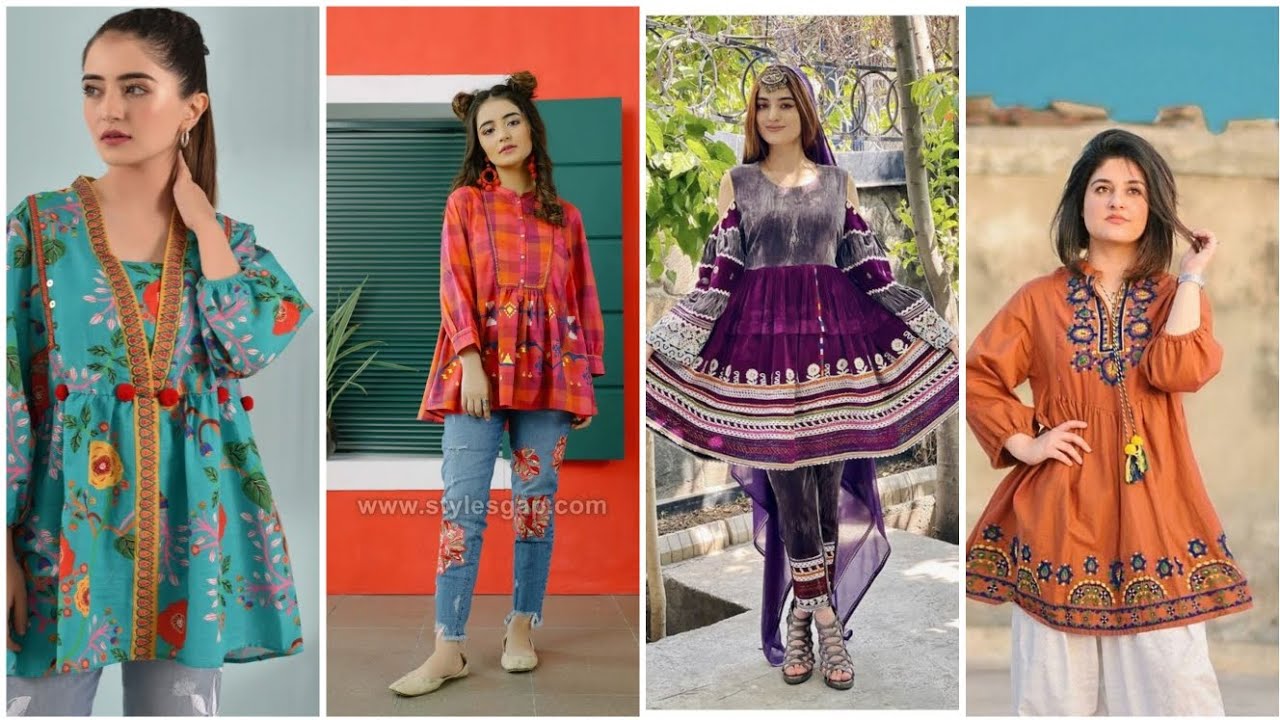 New style short frock designs 2024 eid collection % short frock designs ...