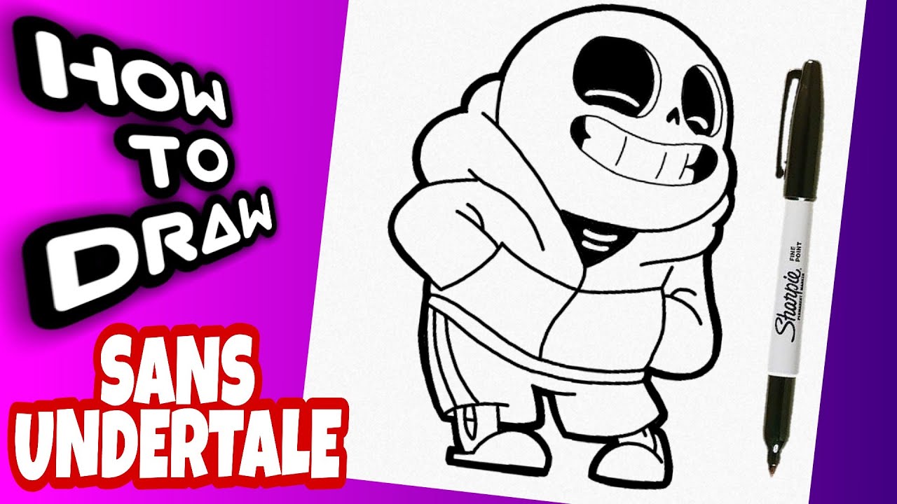 HOW TO DRAW SANS FROM UNDERTALE | como dibujar a sans undertale - YouTube