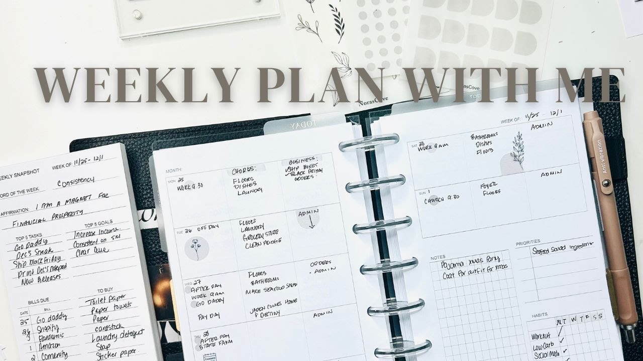 WEEKLY PLAN WITH ME | MINIMAL PLANNING | MINI HP | NEW HORIZONTAL ...