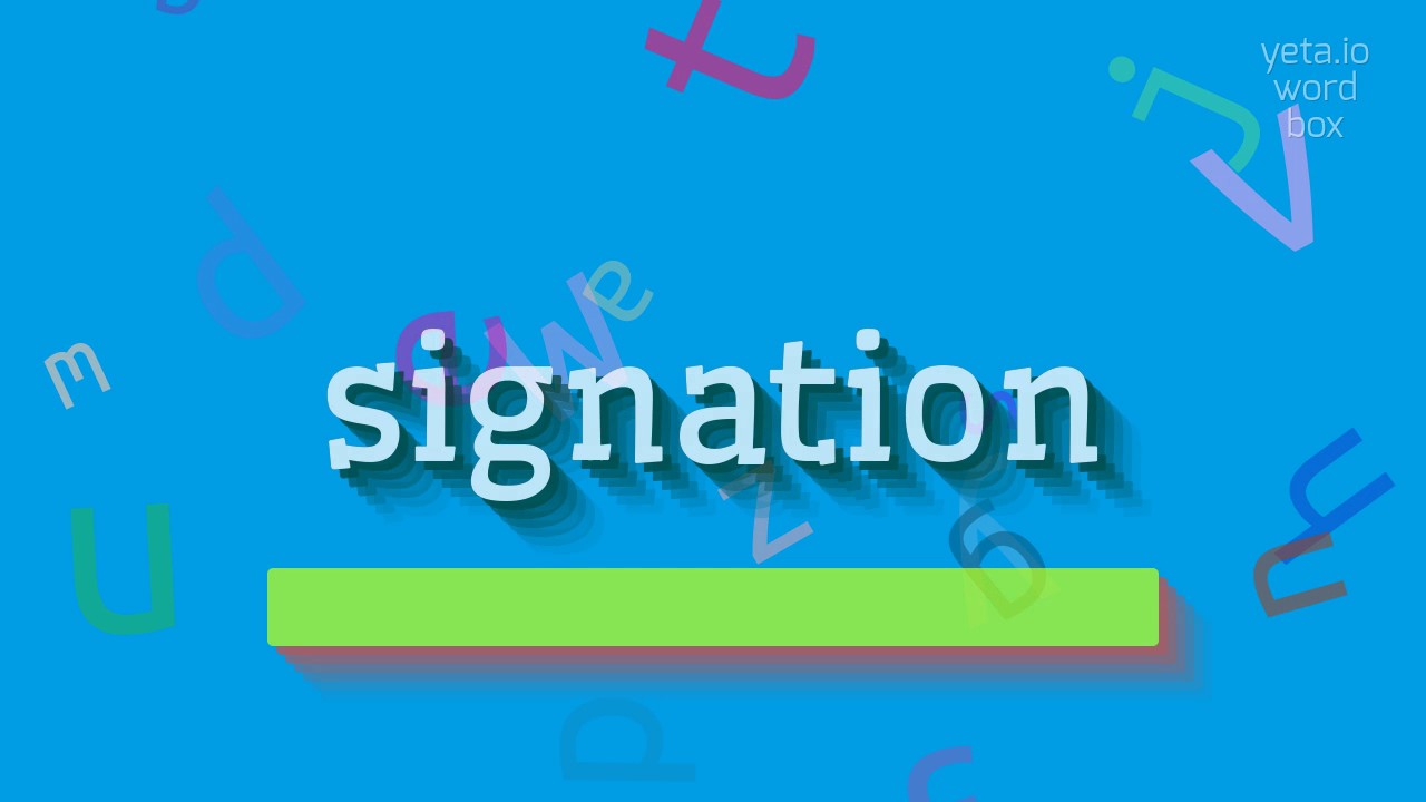 How to say "signation"! (High Quality Voices) - YouTube