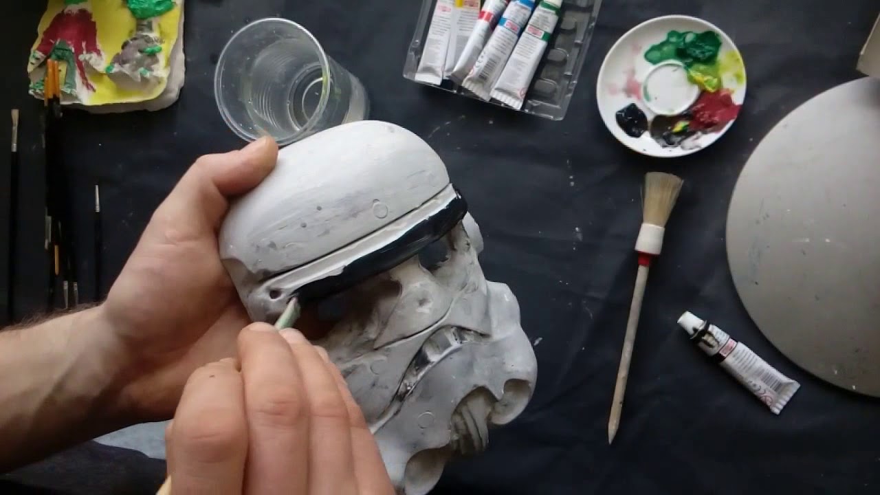 Make a Star Wars mask from the plaster and paint it-Звездные войны ...