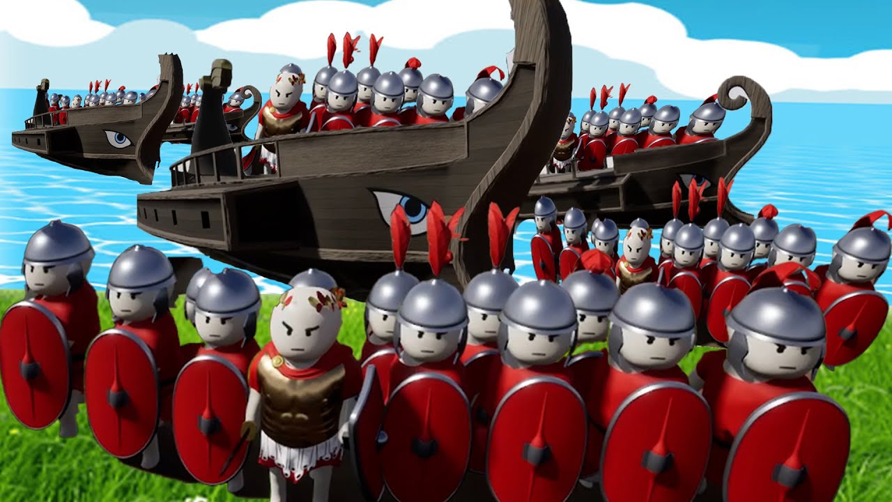 Shield wall Roman naval assault! - ShieldWall - YouTube