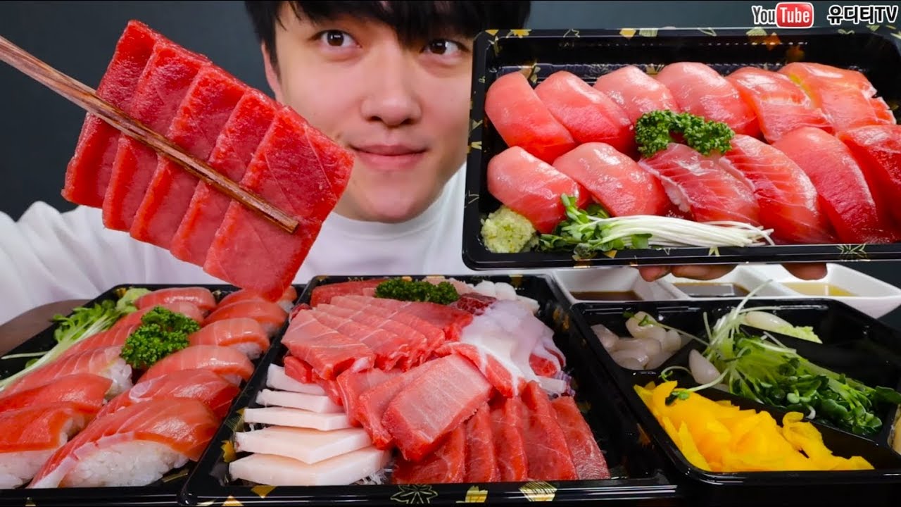 ASMR TUNA SUSHI 살살녹는 특급 참치회 참치초밥 스페셜 먹방 REAL SOUND MUKBANG UDT - YouTube