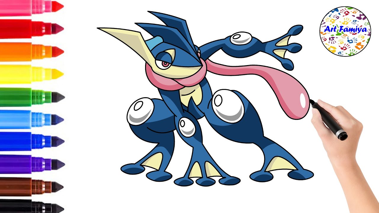 How To Draw Greninja From Pokemon | Greninja Drawing | Pokemon ...