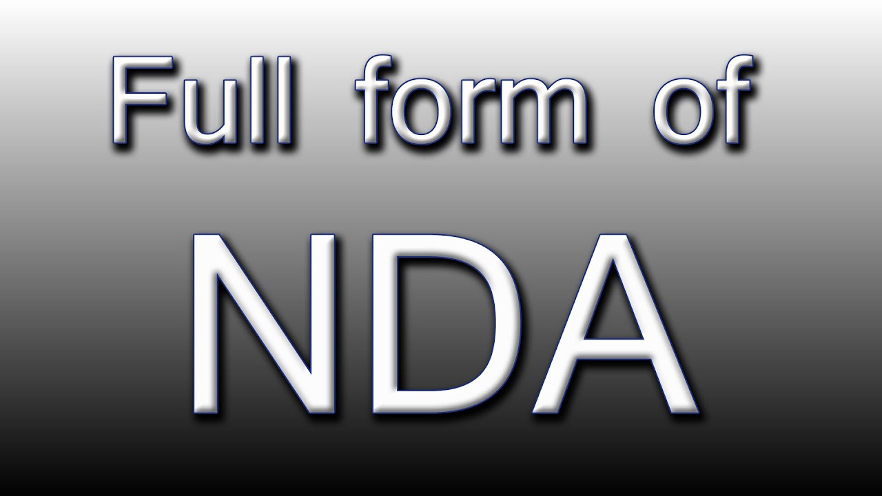 Full form of NDA - YouTube