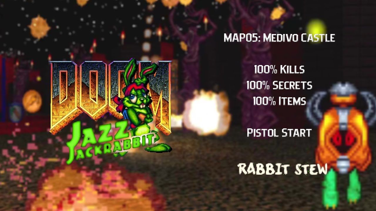 Jazz Jackrabbit Doom (Doom II TC) | MAP05: Medivo Castle | Rabbit Stew ...