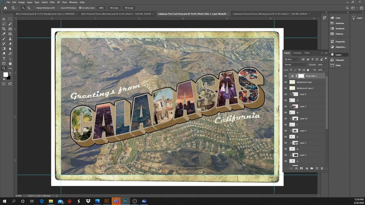 Vintage Postcards (Photoshop Project) - YouTube