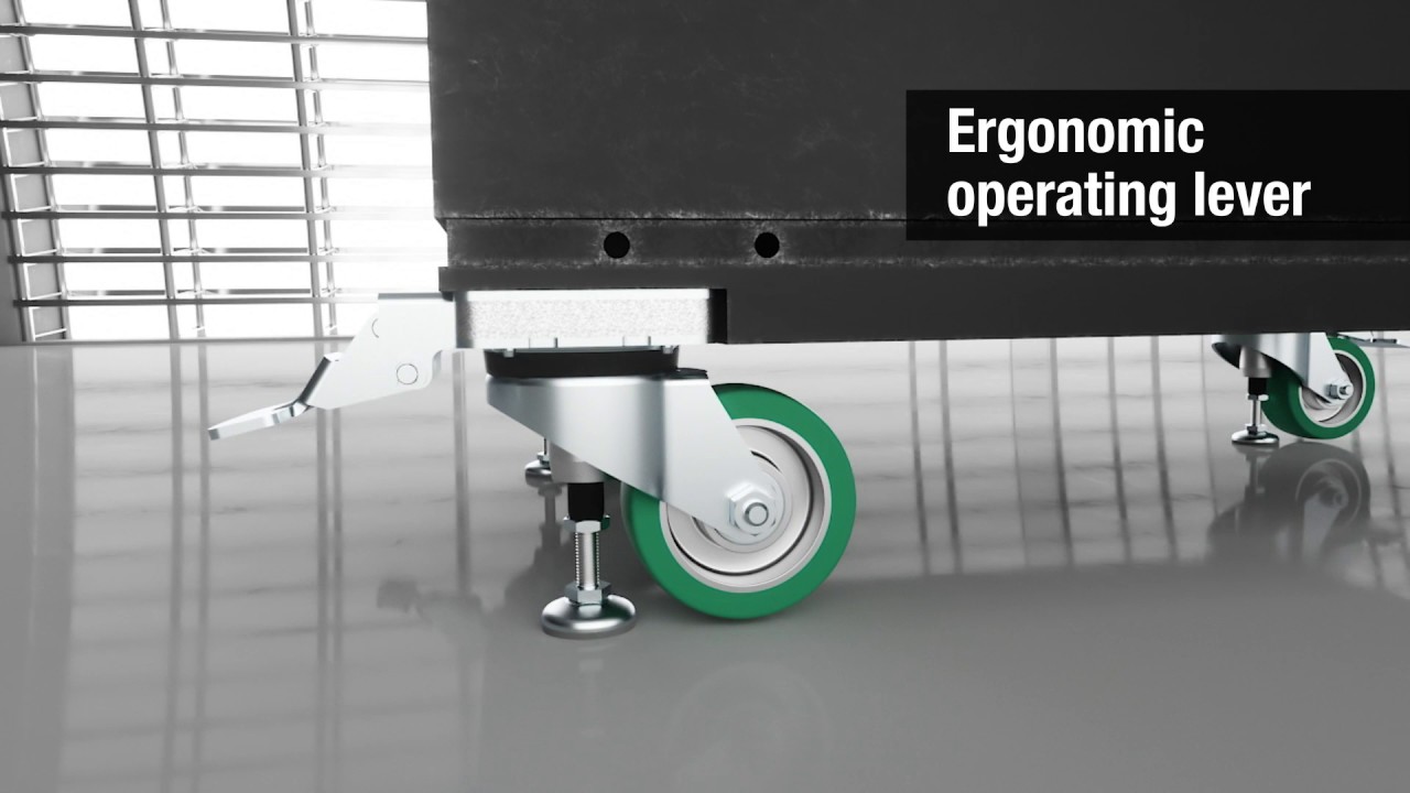 Blickle levelling castors - YouTube