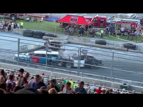 July 28,2023 Delaware State Fair Demolition Derby Heat 1 - YouTube
