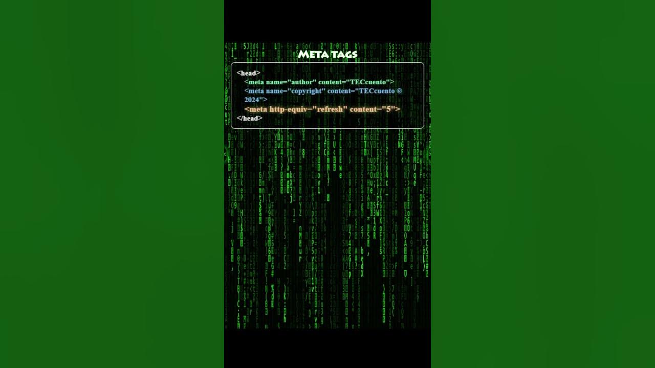 Curso de HTML: Meta Tags #teccuento #html #css #javascript #tutorial #programacion - YouTube