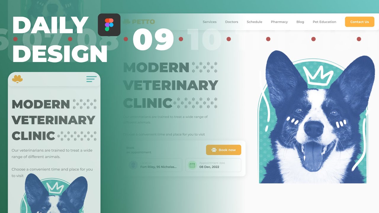 Vet Clinic Website Design | Figma UI UX | Web Design Tutorial - YouTube
