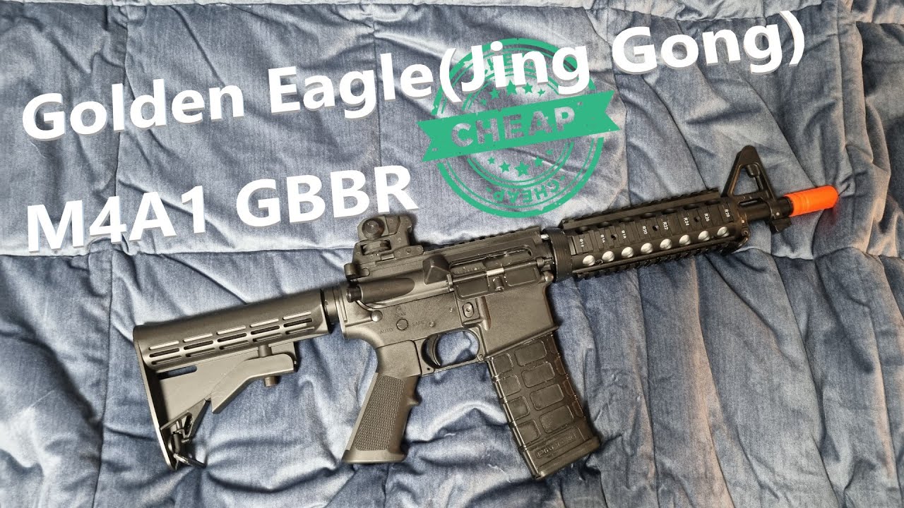 [4K]Super cheap airsoft, Golden Eagle(JG) M4A1 GBBR - YouTube