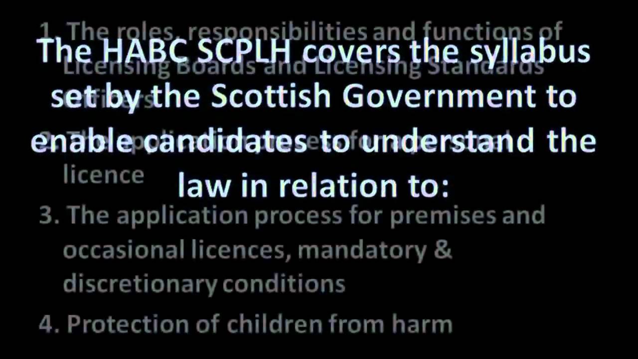 Scottish Certificate For Personal Licence Holders - YouTube