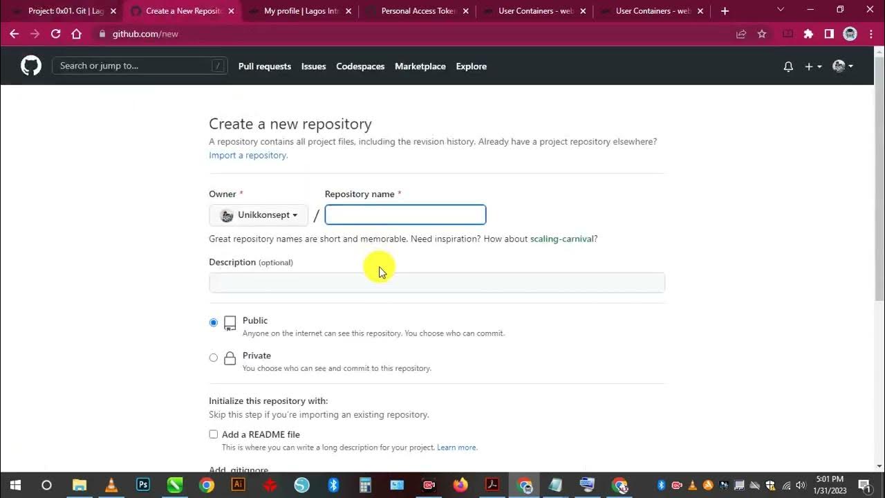 0x01 Git Step 3 Create your first repository - YouTube