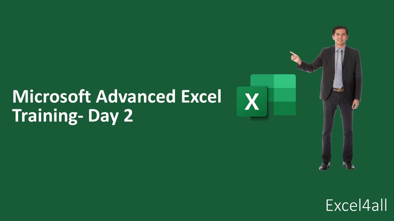 Excel4all || Advance MS Excel Training || Day 2 - YouTube