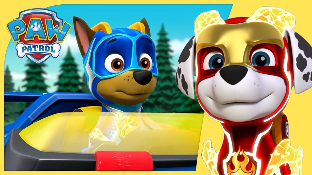 Chase and Marshall Mighty Pups Rescues ⚡️ | PAW Patrol Compilation ...