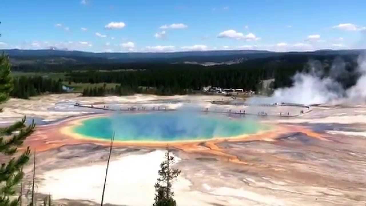 Grand Prismatic Spring - from Fairy Falls Trail - YouTube