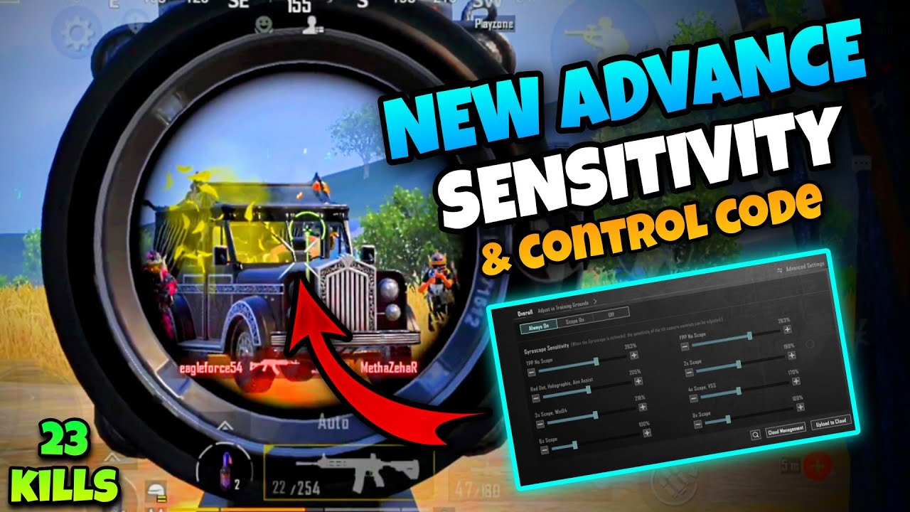 Bgmi sensitivity code today | Bgmi 4 finger control code today ...