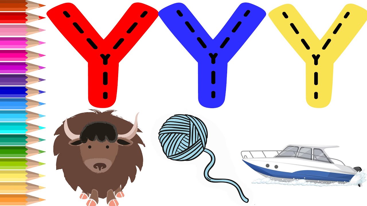 유아와 아이들을 위한 점선따라 영어 알파벳 쓰기 Abcd 알파벳 쓰기 English Alphabet Y For Yarn Yak Yacht With 클로바더빙