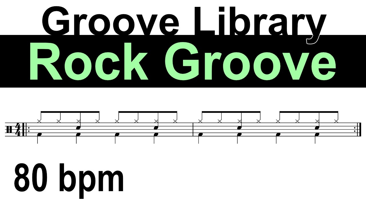 Basic Rock Groove - 80 bpm - YouTube