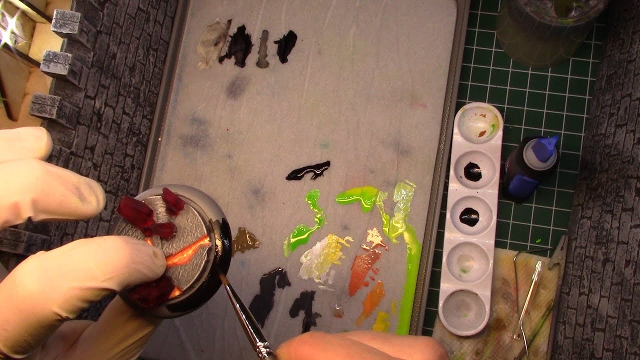 Tips for Painting Miniatures - Lava and Ice Crystal Bases (Box to ...