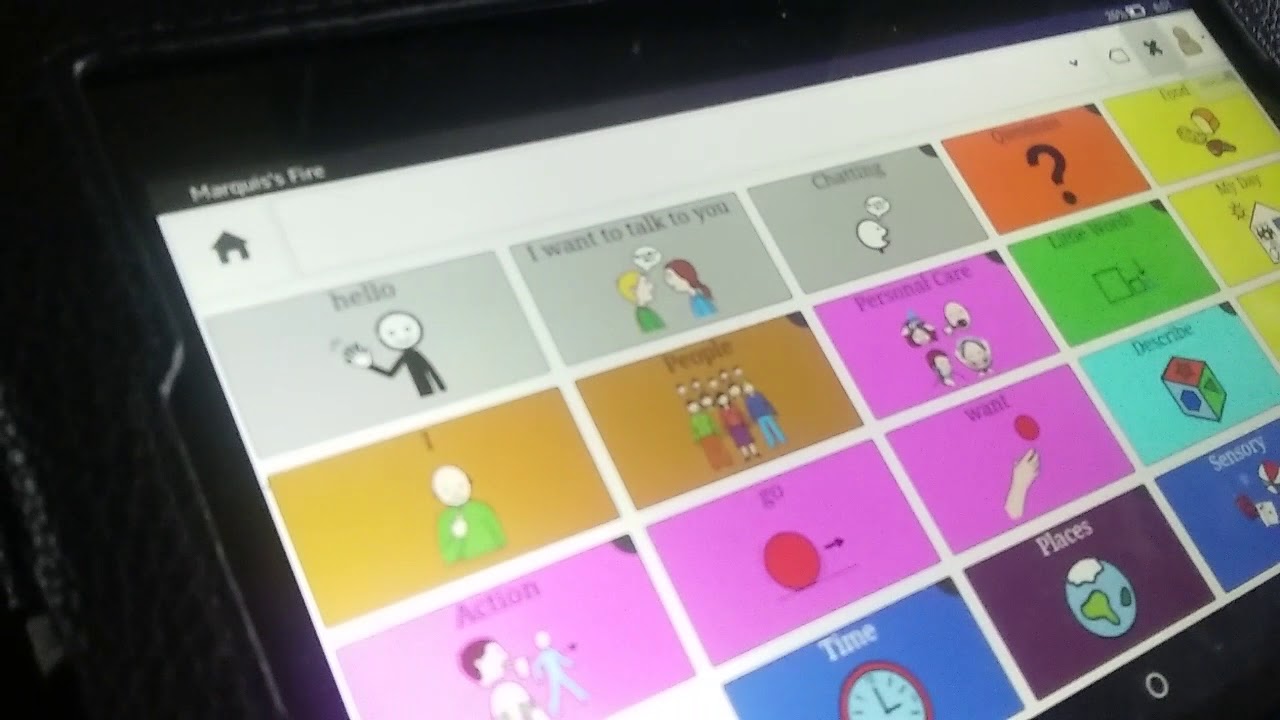 Adult with Autism answering questions using Coughdrop AAC - YouTube